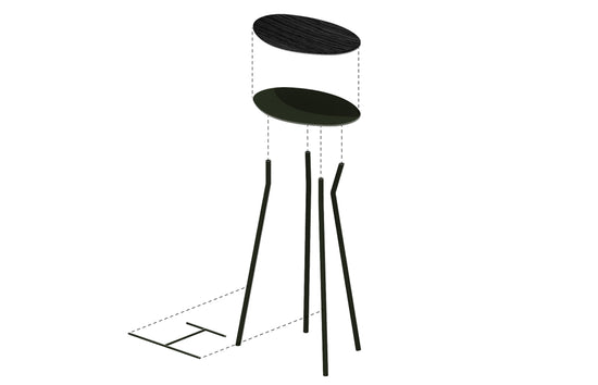 Perret Stool Tall | Wood – Atelier Jones Design